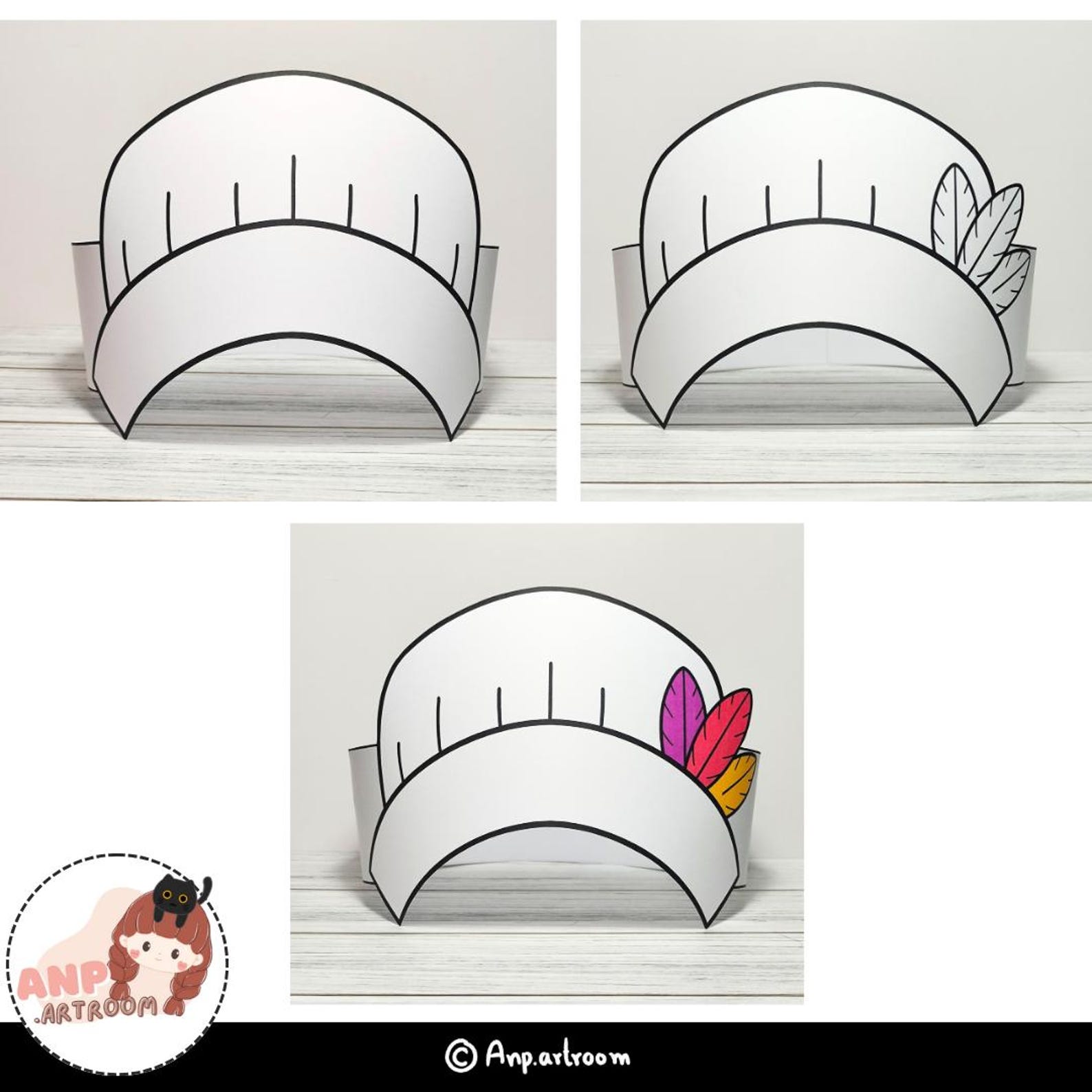 Pilgrims Hat Headband Craft | Thanksgiving Activity for Kids | Color ...