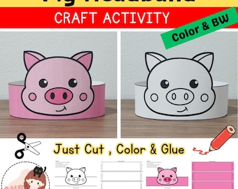 Owl Headband - Animal Paper Hat & Crown - DIY Coloring Activity Costume ...