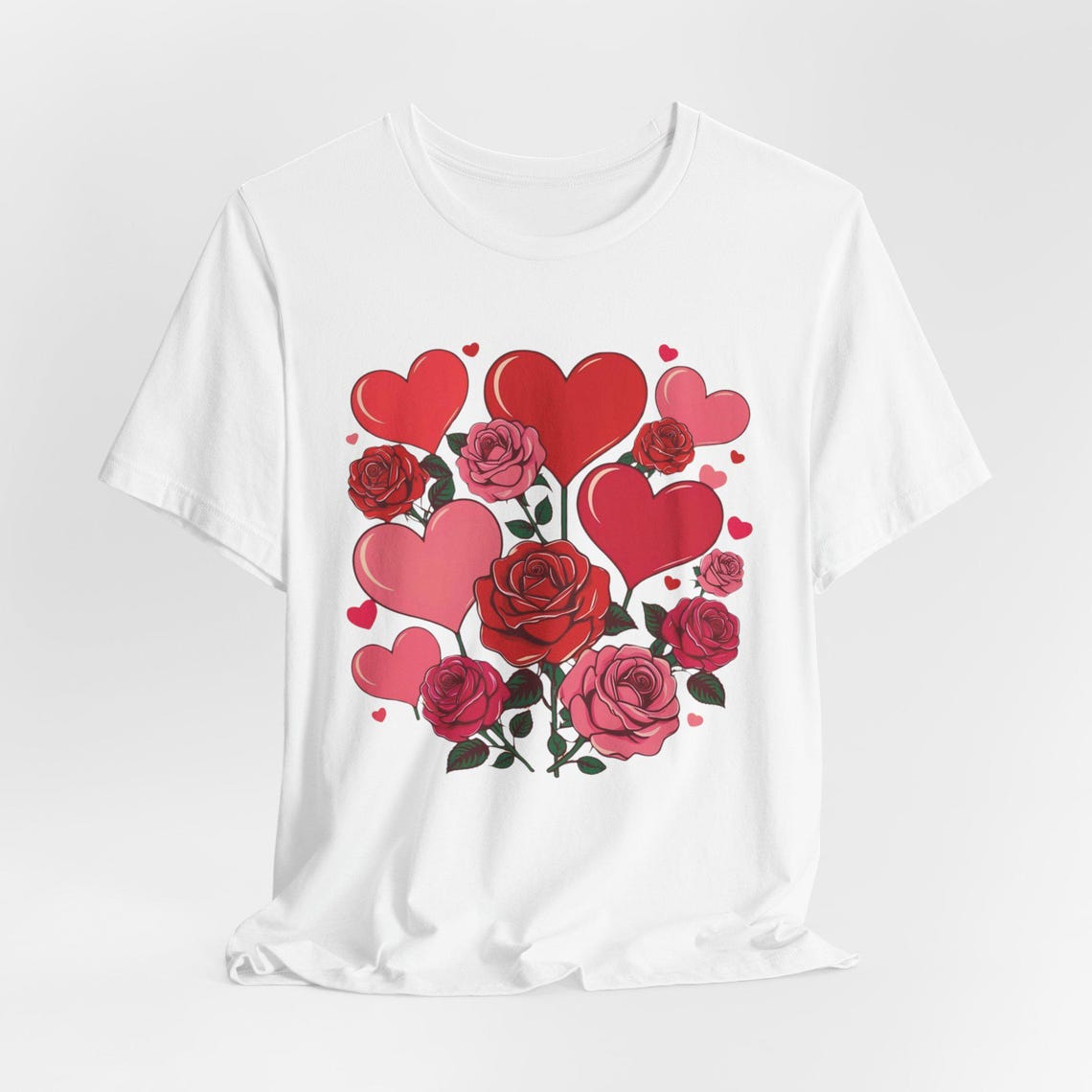 Valentines Day Bouquet of Roses & Hearts PNG - Etsy