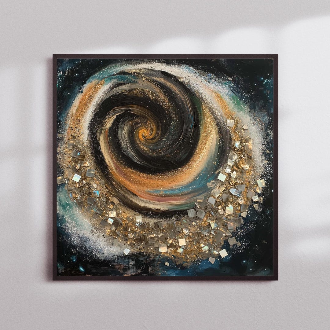 Cosmic Nebula Gemstone Painting: Spiritual Energy Art (print or Digital ...