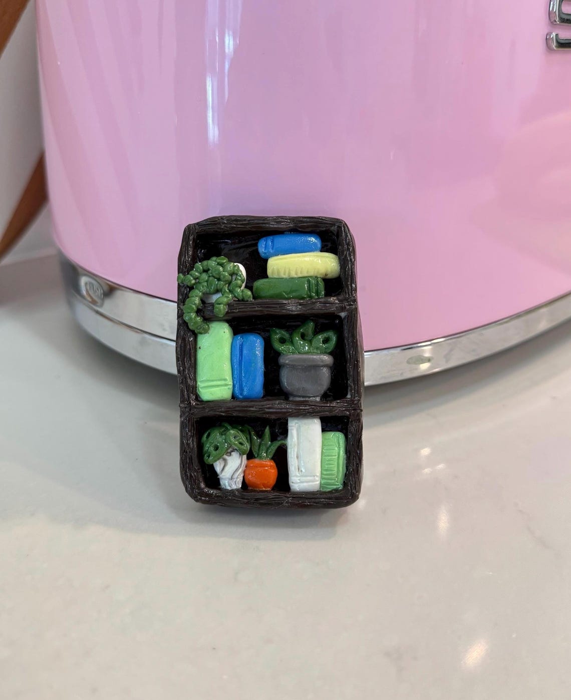 Custom Clay Book Shelf Magnet - Etsy