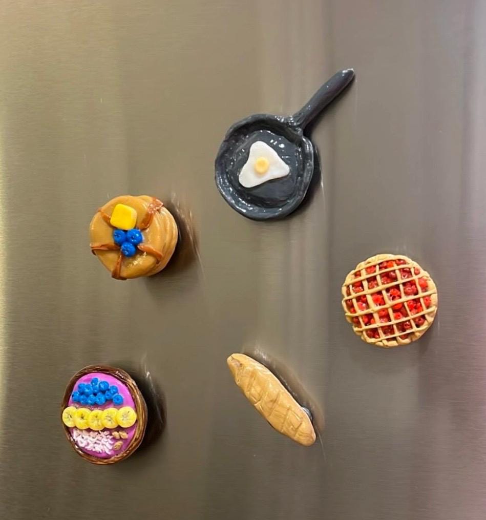 Custom Handmade Miniature Clay Magnets, Trendy Bag Charms/keychains ...