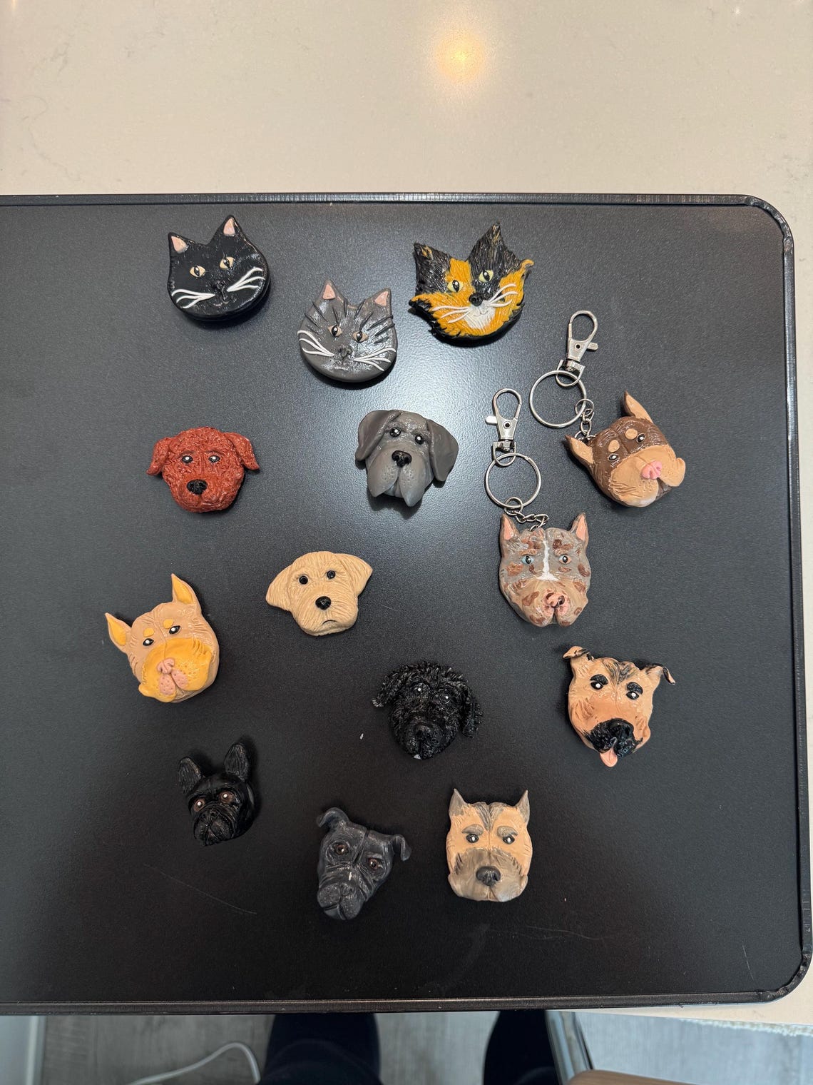 Custom Handmade Miniature Clay Magnets, Trendy Bag Charms/keychains ...