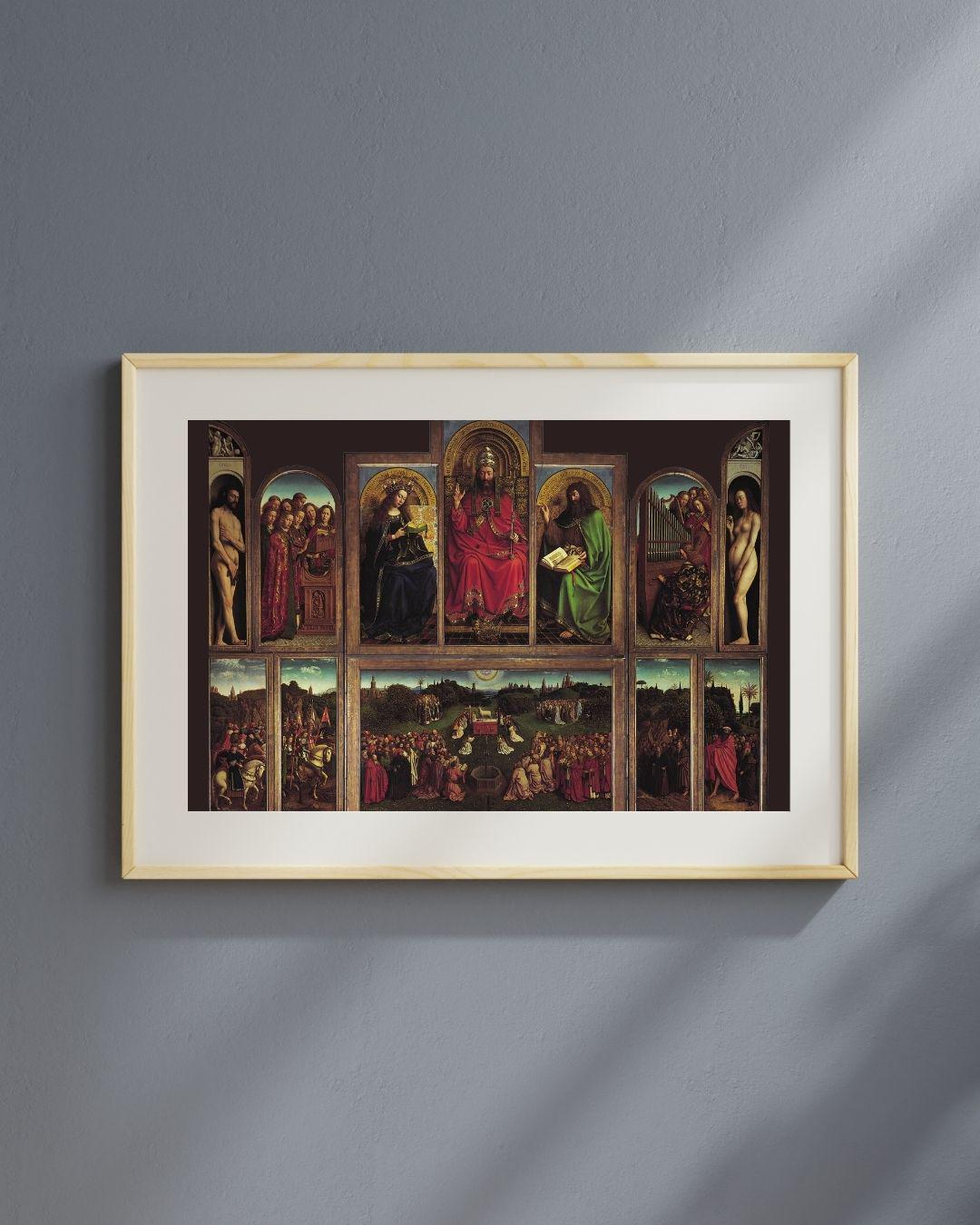 Ghent Altarpiece Museum Print, Jan Van Eyck Triptych, Gothic ...