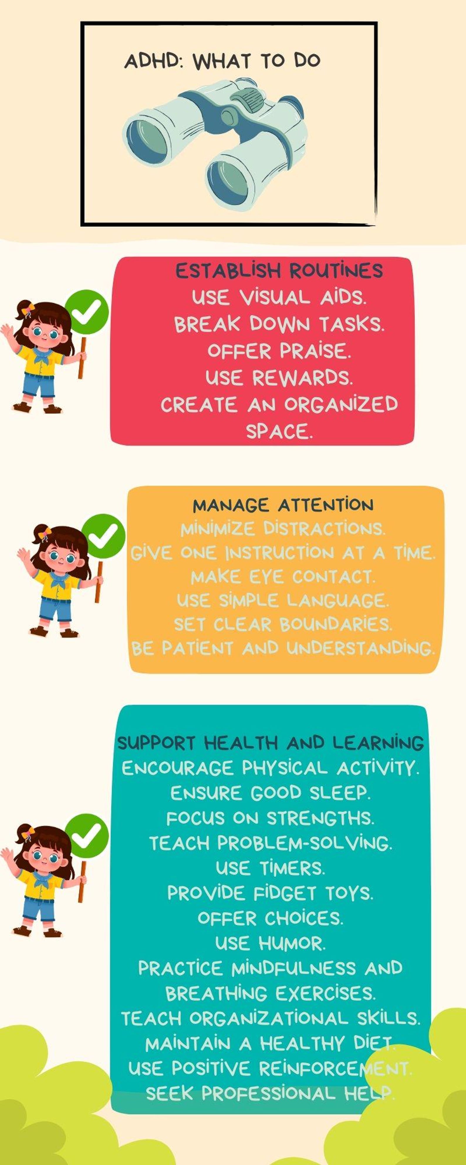 ADHD Coping Skills Chart for Kids: Calm Down Strategies (digital ...