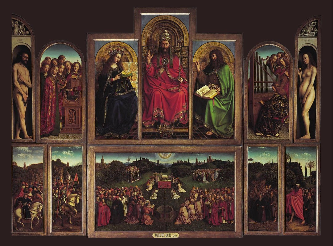 Ghent Altarpiece Museum Print, Jan Van Eyck Triptych, Gothic ...