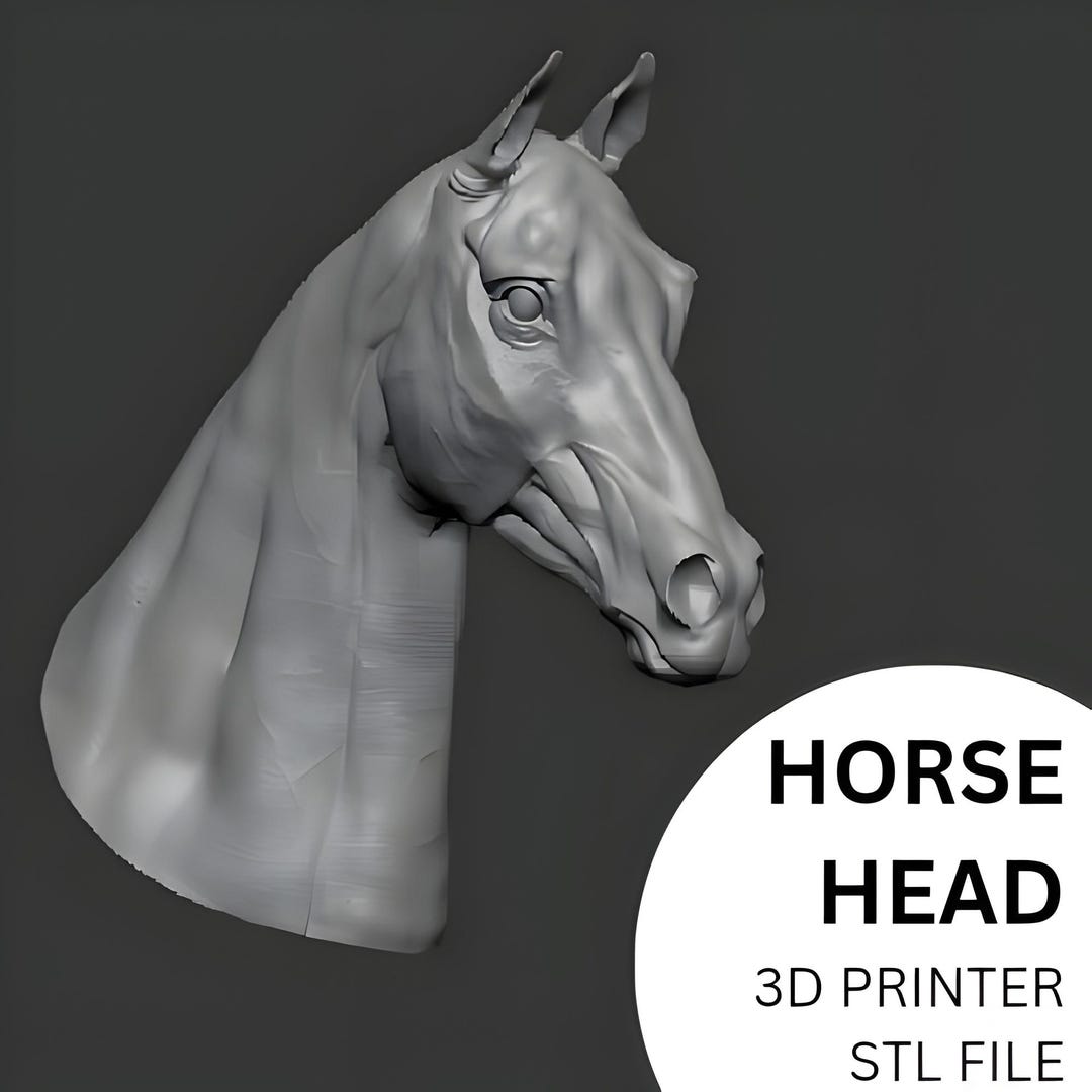 3D PRINTER FILE Horse Head STL File - Etsy