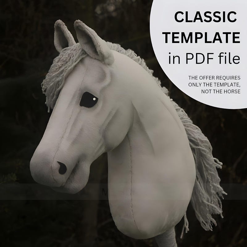Black and White Horse Pdf - Etsy