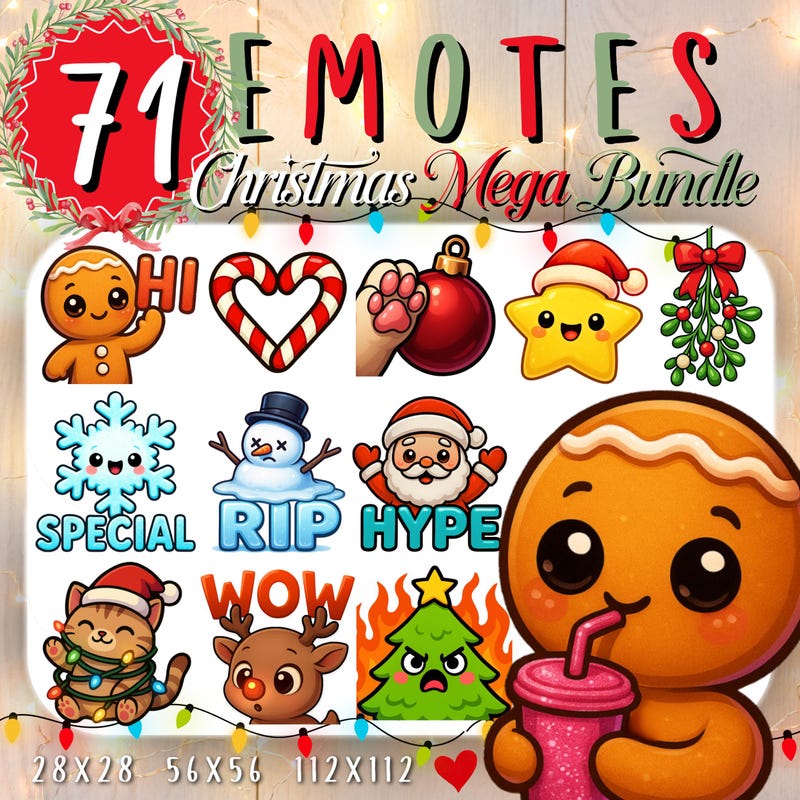 Christmas Stream Emojis - Etsy