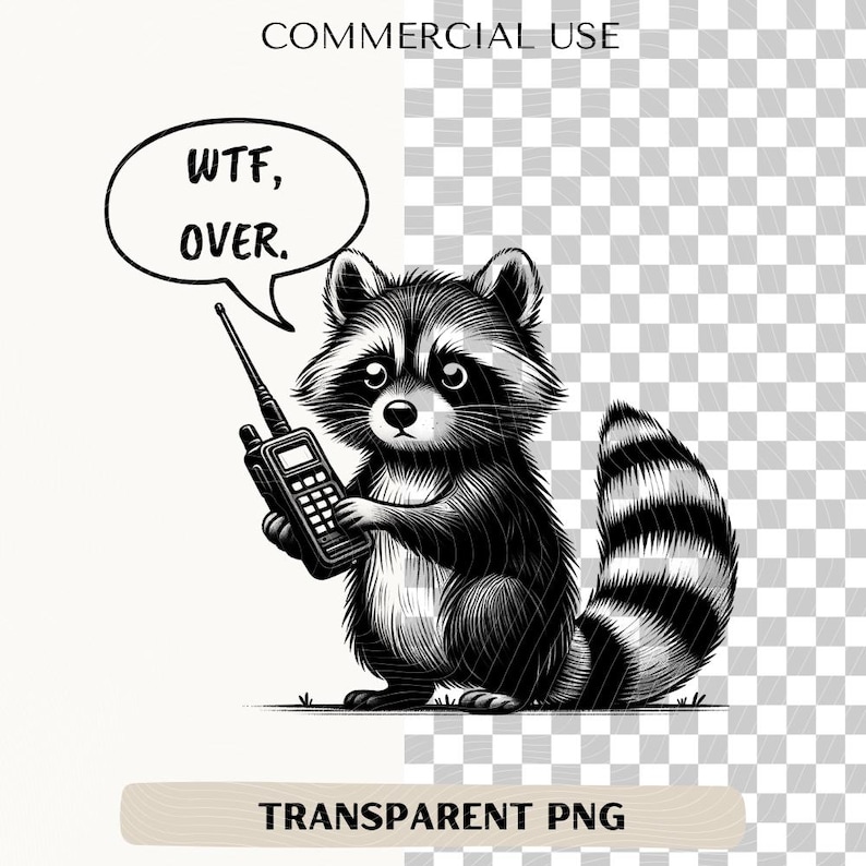 Wtf Over Png, Walkie Talkie Png, Funny Raccoon, Raccoon Meme, Raccoon ...
