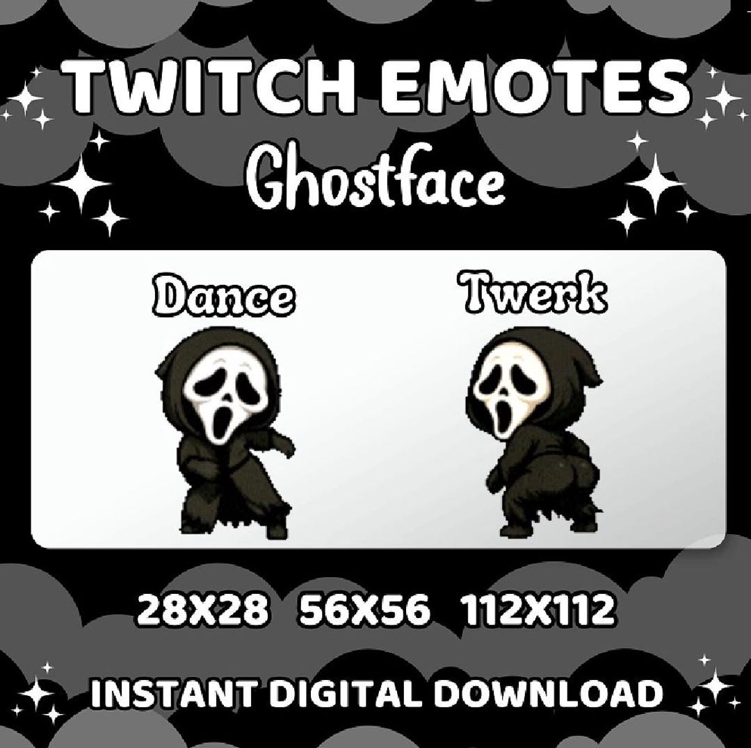 Animated Ghostface Twerk Emote, DBD Emote, Funny Horror Emotes, Stream ...