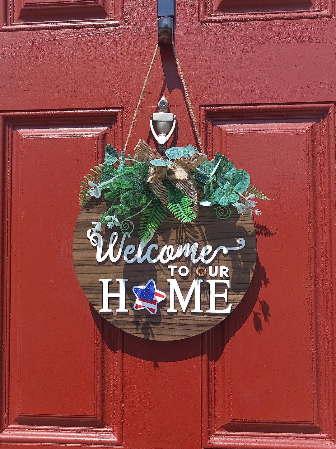 Interchangeable Seasonal Welcome Sign Front Door Decoration, Rustic ...
