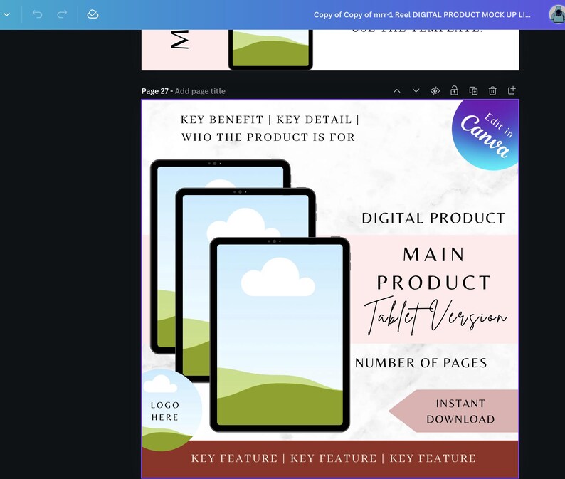 Digital Product Mockup Templates MEGA Bundle | Canva Editable Listing ...