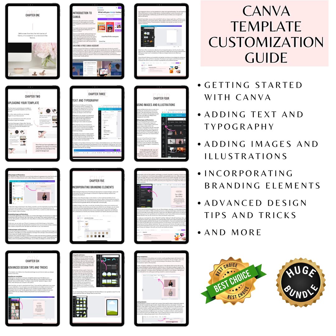 Canva Template Customization Guide | Editable Design Tutorial Ebook ...