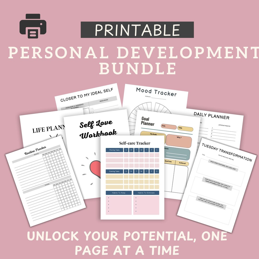 2025 Personal Development Bundle | Self-growth Workbook + Mindset Tools | Self-help Digital Kit ...