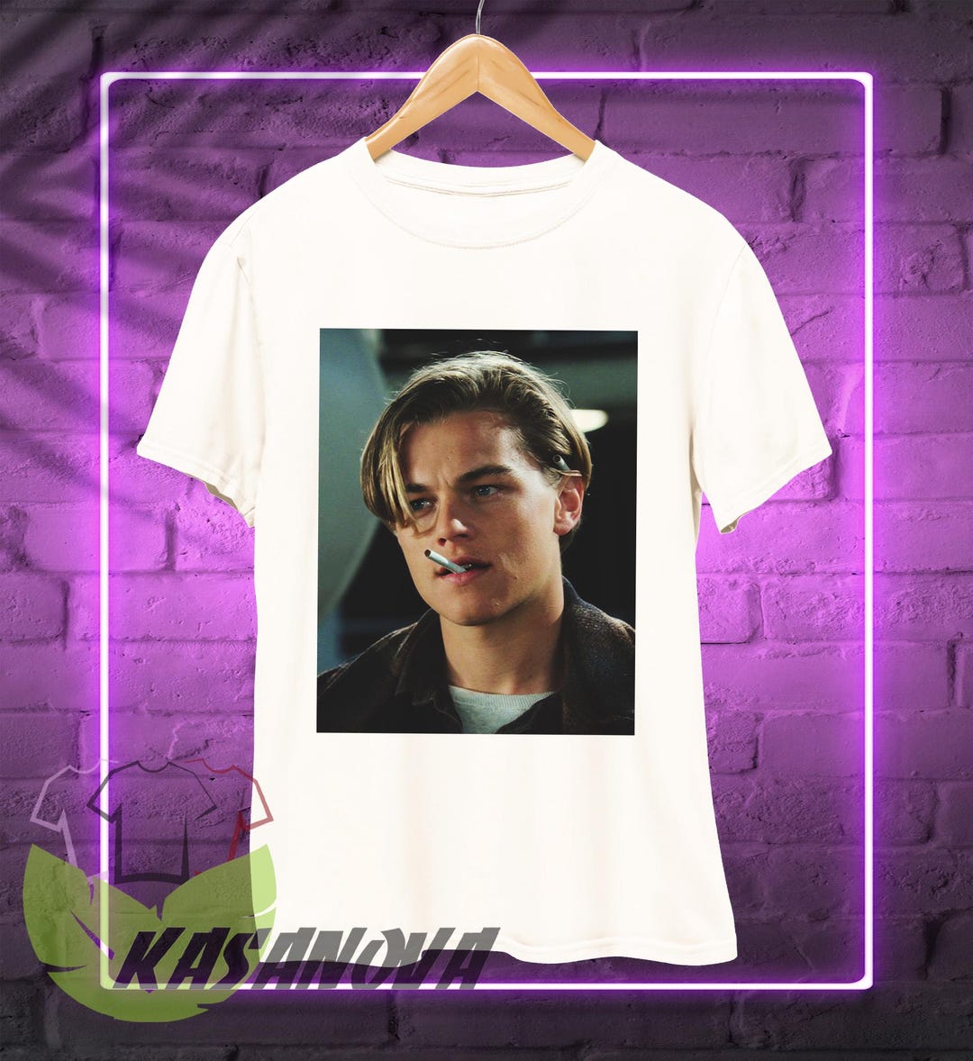 Leonardo Dicaprio T Shirt, Jack Dawson Smoking Portrait Shirt, Movie ...
