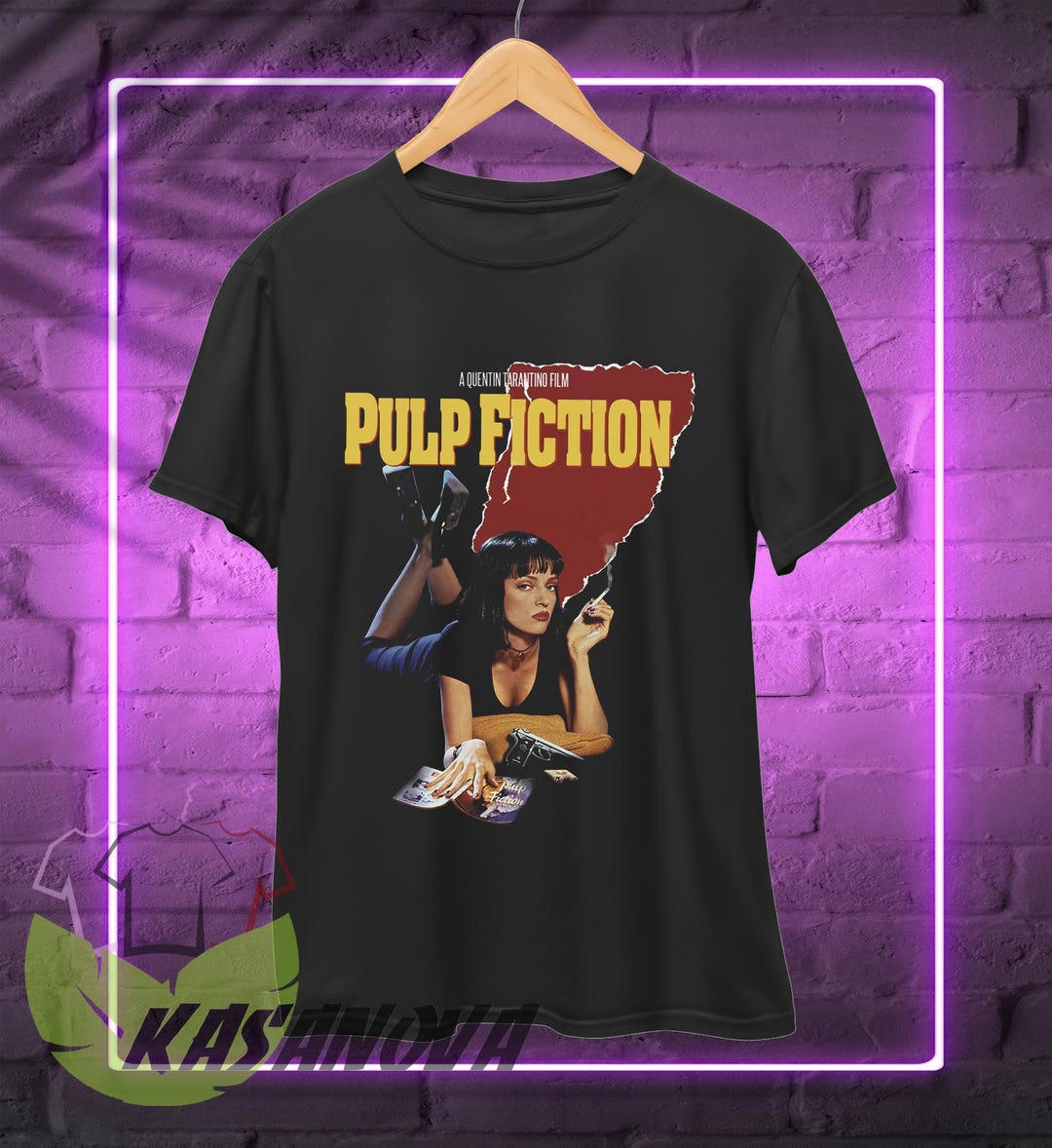 Pulp Fiction Uma Thurman T-shirt: 90s Retro Movie Merch Shirt ...