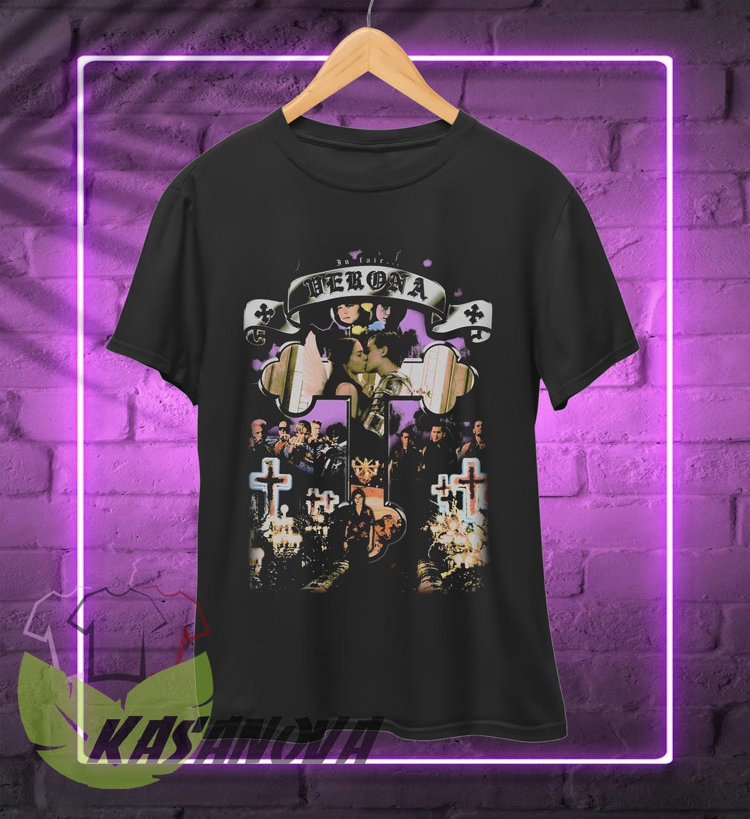 Romeo + Juliet T Shirt, Romeo & Juliet in Fair Verona, Romantic Movie ...