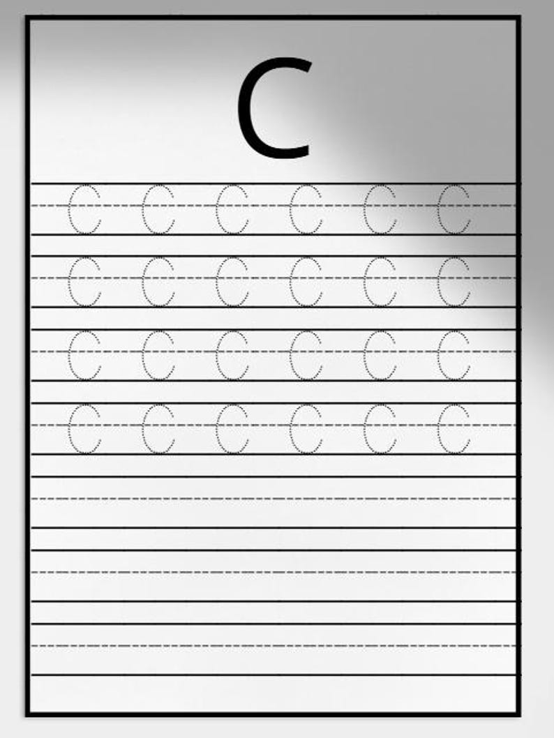 Capital Letters Tracing Sheets – Alphabet Writing Practice – Preschool ...