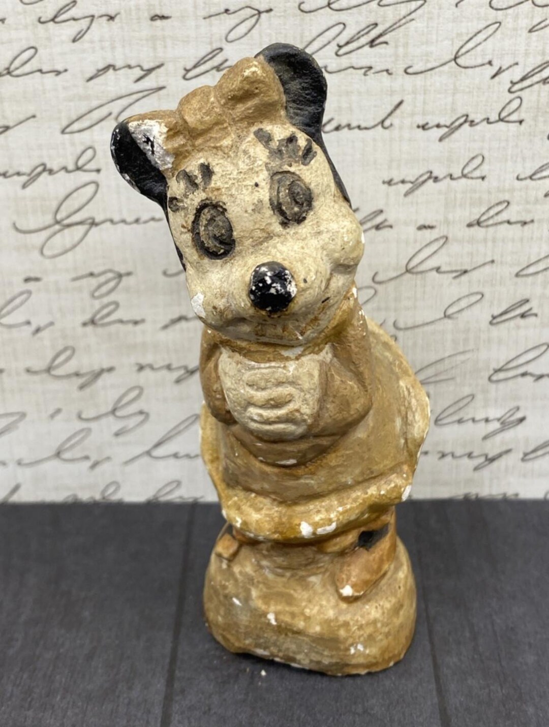 Vintage Disney Minnie Mouse Figurine 1940s Chalkware Statue Mini ...