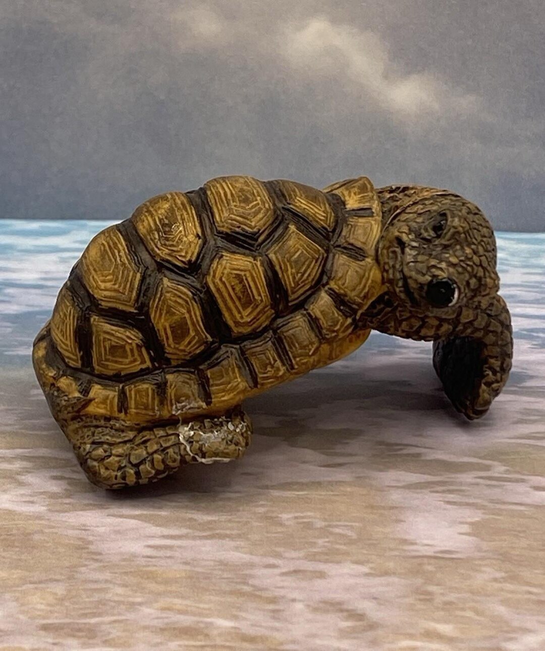 Vintage Miniature Resin Turtle Figurine 2.5 Inch | Cute Small Animal ...