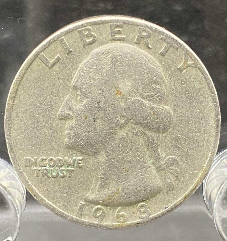 1968 Quarter Error Coin: No Mint Mark, Overlap Rim Lettering - Etsy