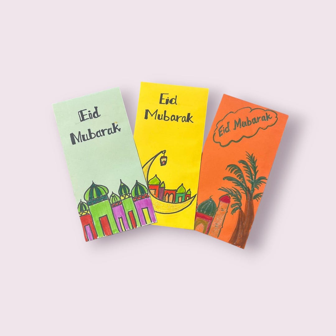 Personalised Eid Mubarak Envelopes Set of 3 | Ramadan Gift Envelopes ...