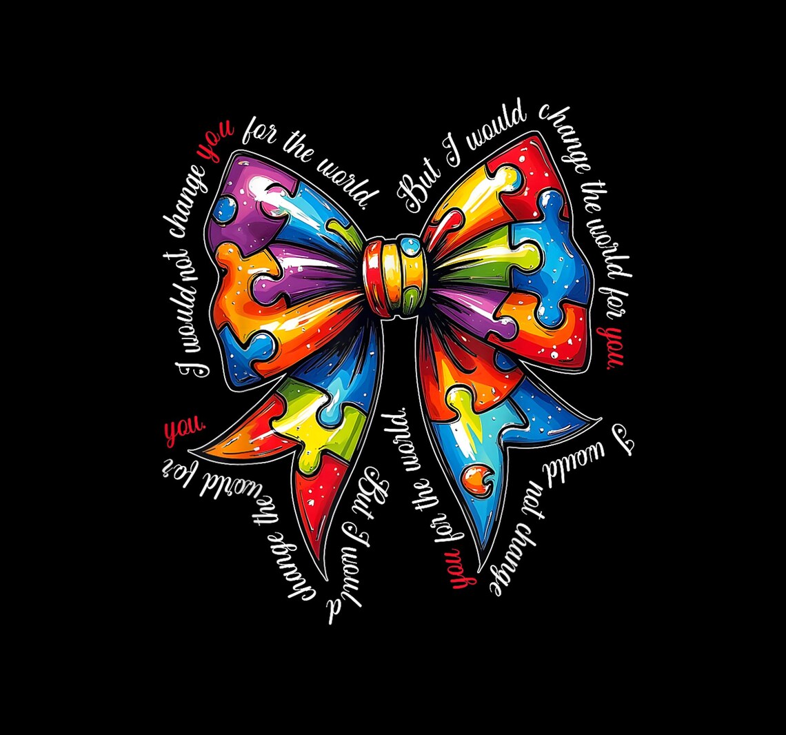 Autism Bow, Autism Png, Autism Awareness Png, Coquette Bow Png, Austism ...