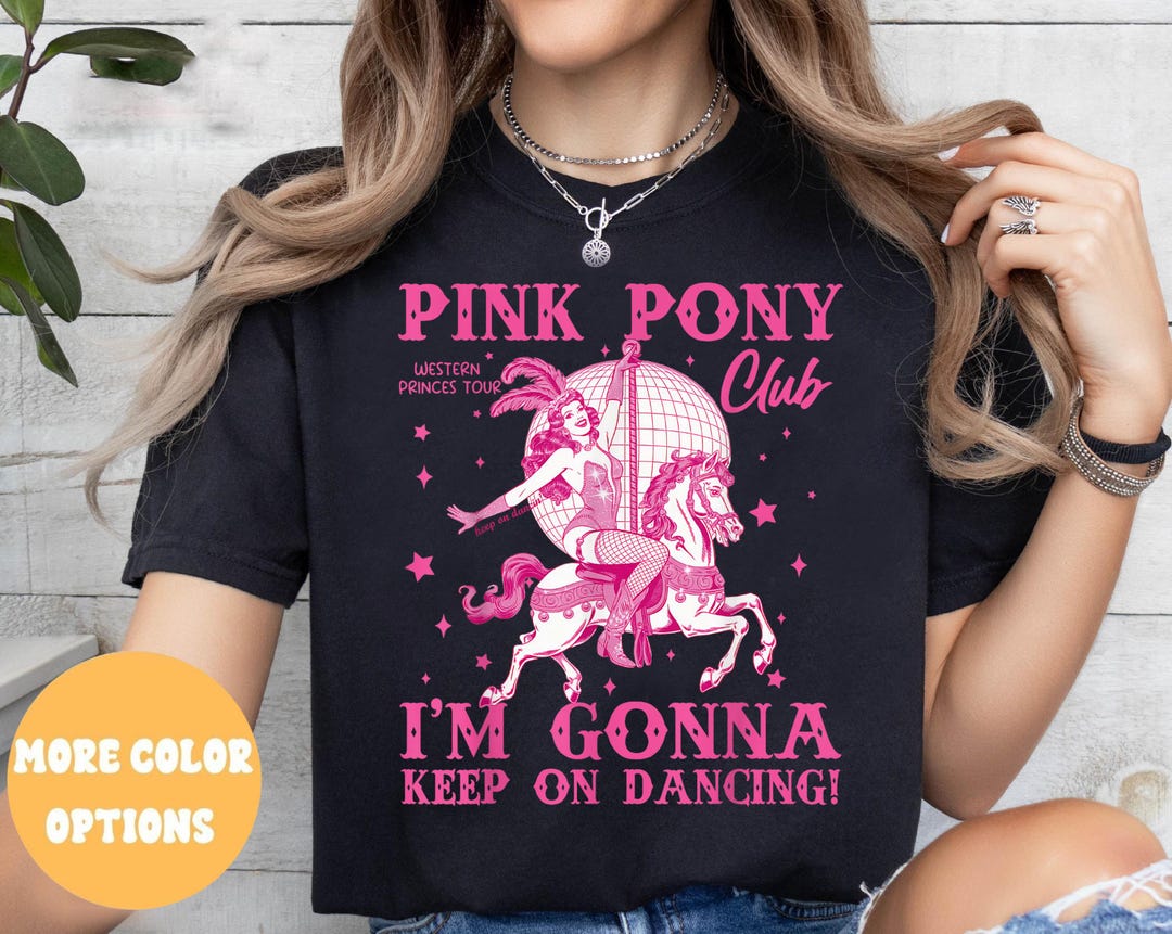 Pink Pony Club T-shirt: Western Princess Tour, Sapphic Pride Tee - Etsy