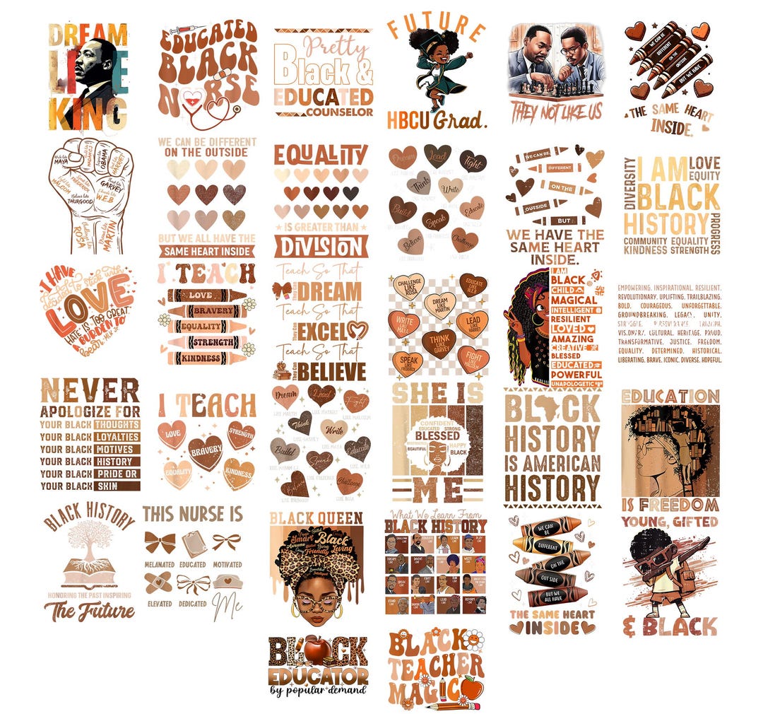 30+ Black History Month Png Bundle, Juneteenth Png Bundle, Black People ...
