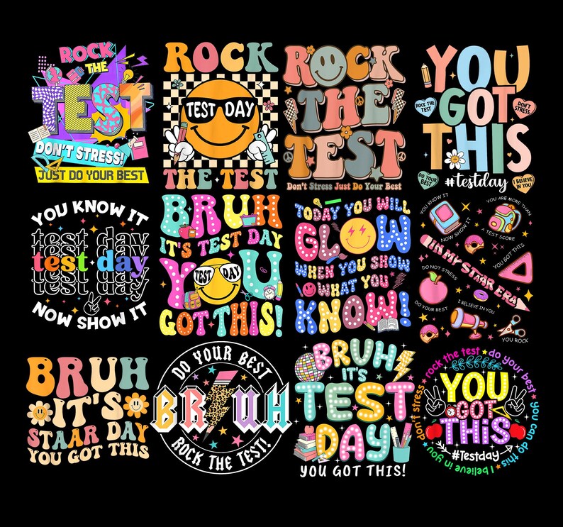Test Day Png Bundle, State Testing Day Png, State Test Png, School ...