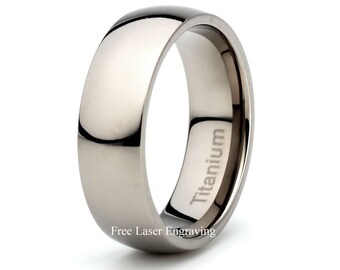 Mens titanium ring | Etsy