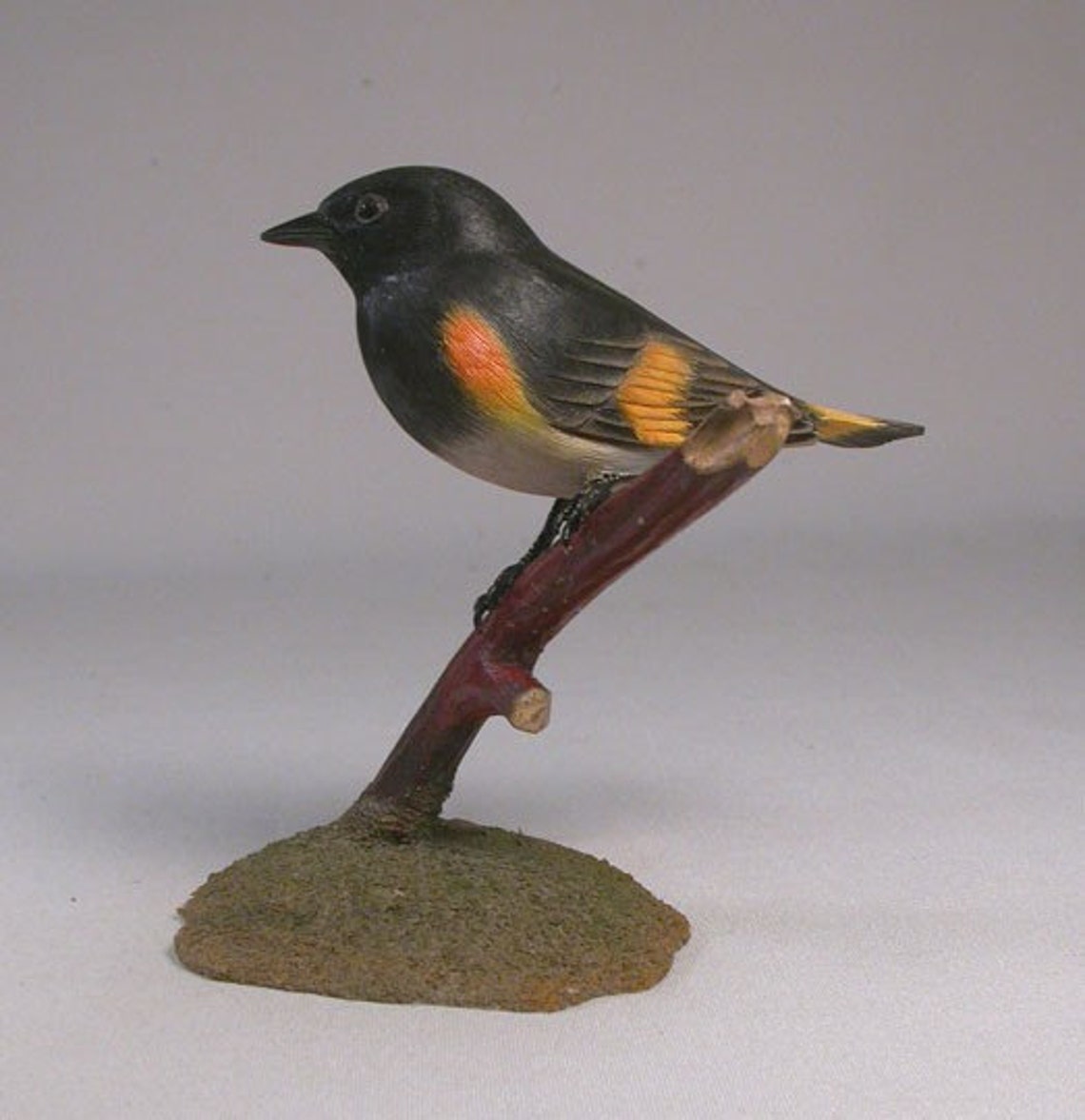American Redstart Wooden Carved Bird - Etsy
