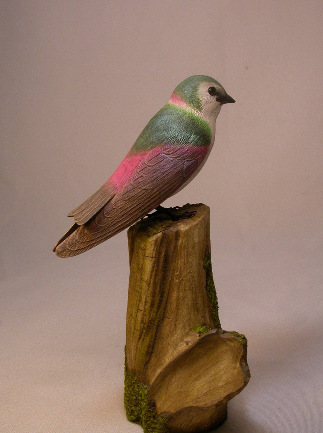 Violet-green Swallow Wood Carving Hand Carved and Hand Painted - Etsy