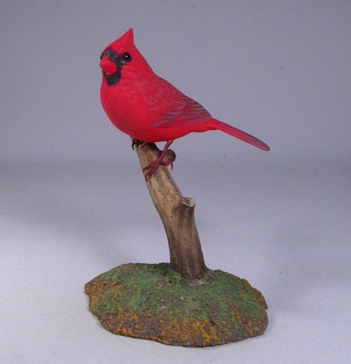 4-3/4 Inch Male Cardinal on Branch Hand Carved Wooden Branch Bird - Etsy
