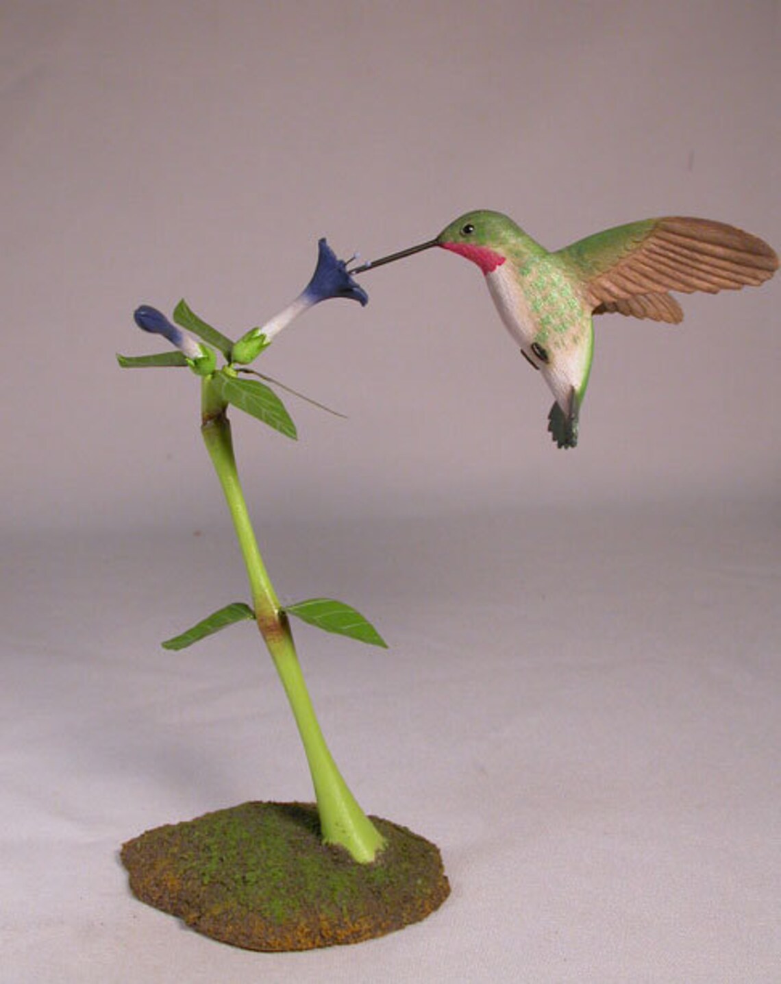 Open-winged Broad-tailed Hummingbird No.4 Hand Carved Wooden Bird - Etsy