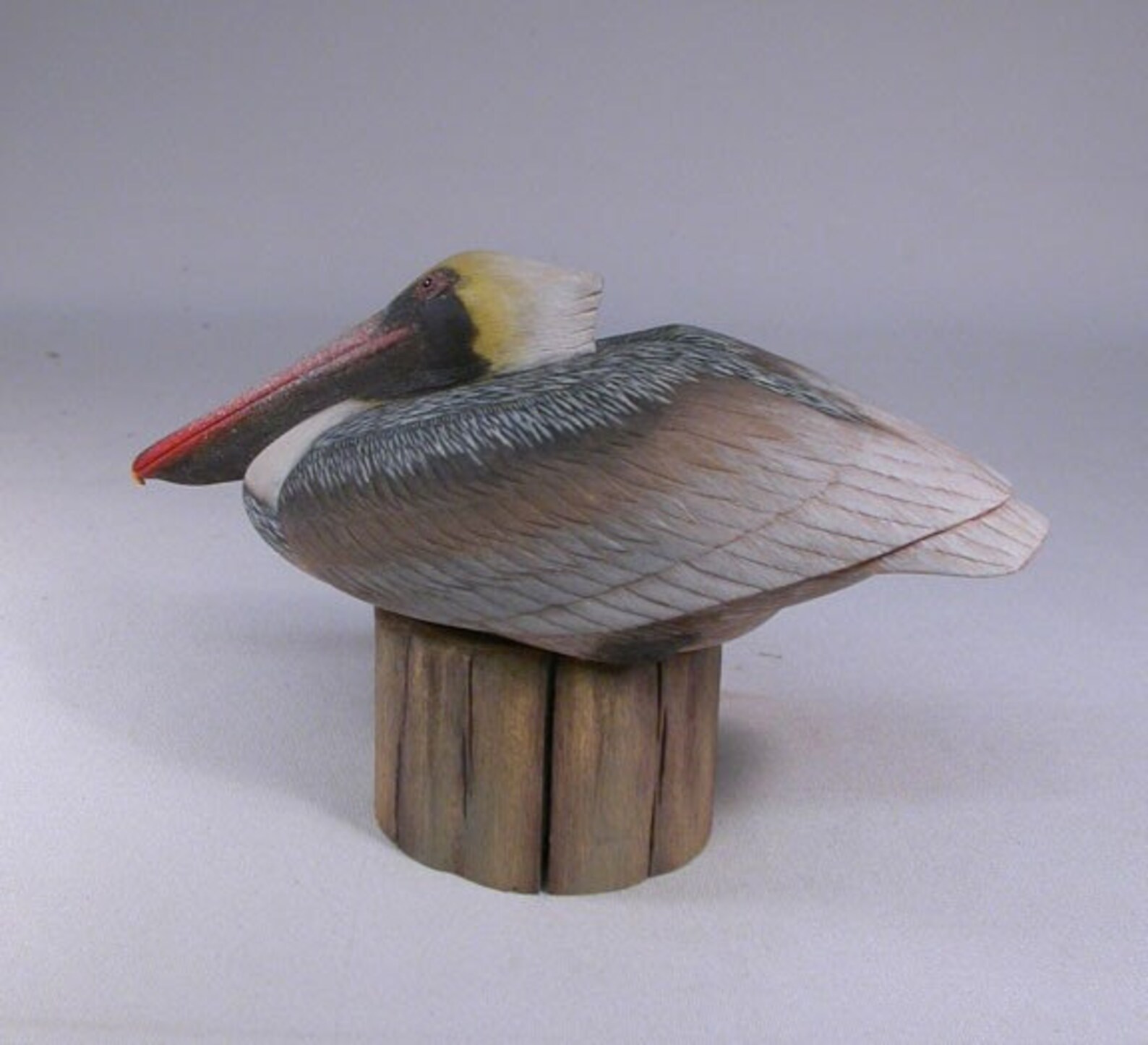 Pelican Hand Carved Wooden Bird - Etsy