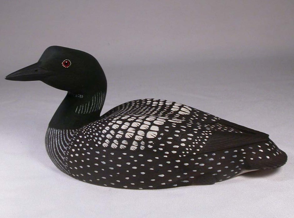 Common Loon Hand Carved Wooden Bird - Etsy