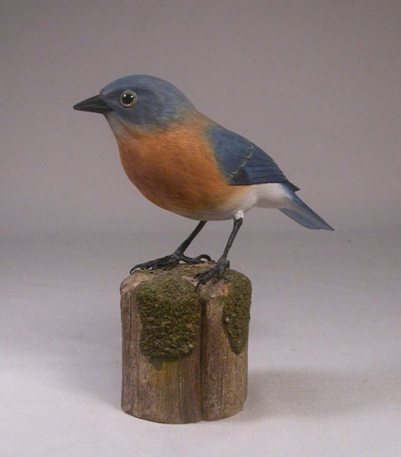 Eastern Bluebird Female Hand Carved and Hand Painted Wooden Bird - Etsy