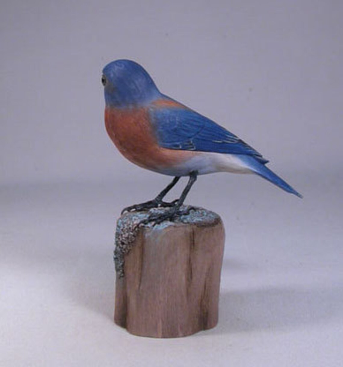 Western Bluebird Hand Carved Wooden Songbird - Etsy