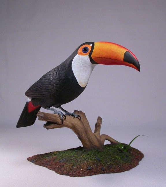 10 Inches Toco Toucan Wood Carving Bird - Etsy