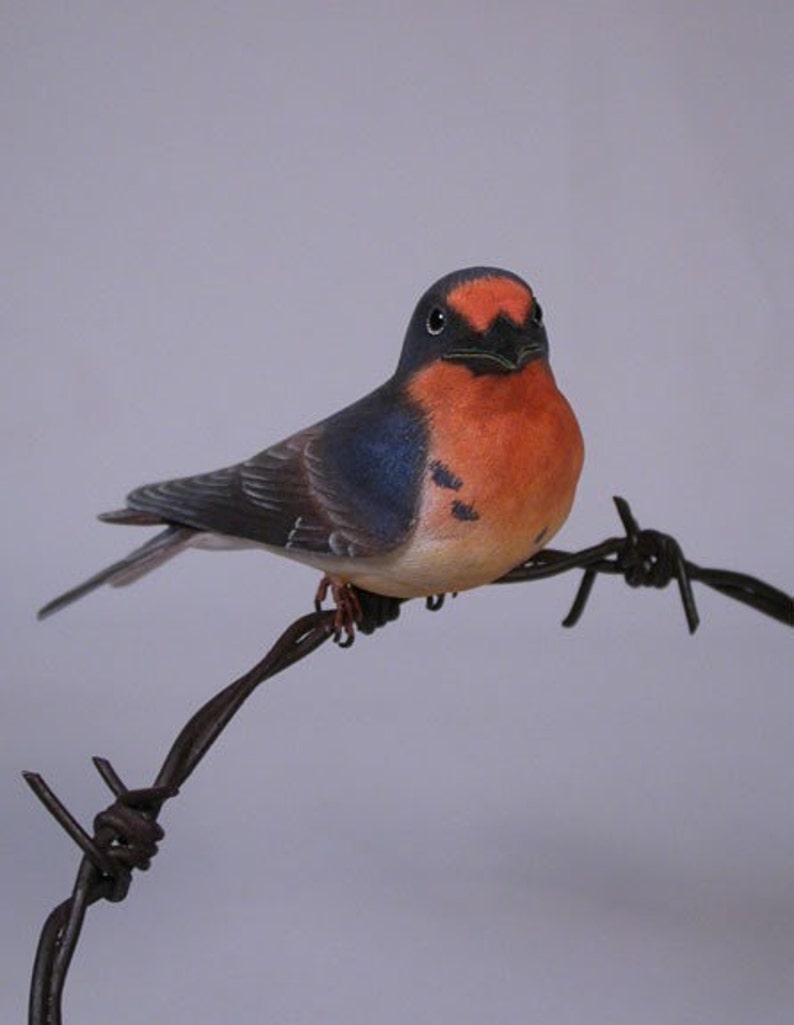 Barn Swallow Hand Carved Wooden Bird | Etsy