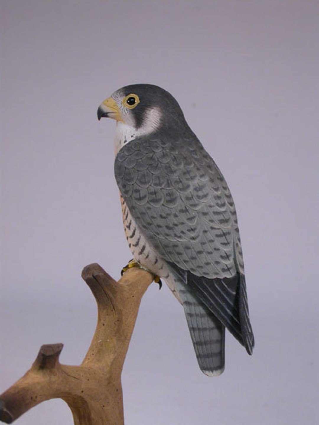 5-1/2 Inch Peregrine Falcon Hand Carved Wooden Bird - Etsy