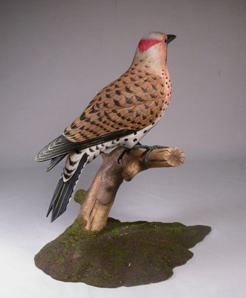 Northern Flicker Hand Carved Wooden Bird - Etsy