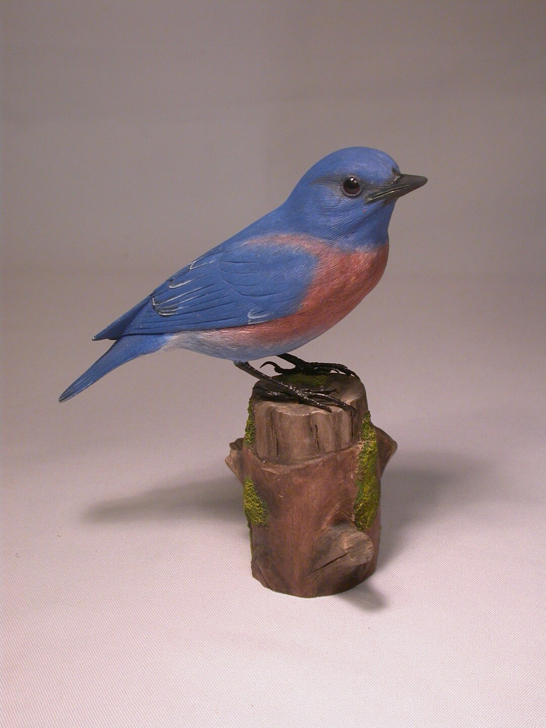 Western Bluebird Hand Carved Wooden Songbird - Etsy