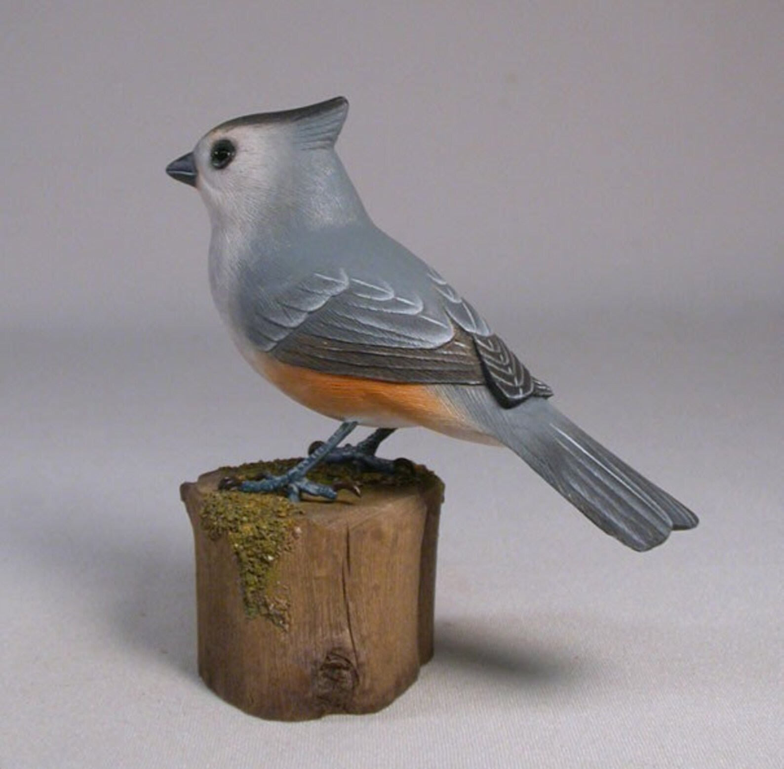 Black-crested Titmouse Hand Carved and Hand Painted Wooden Bird - Etsy