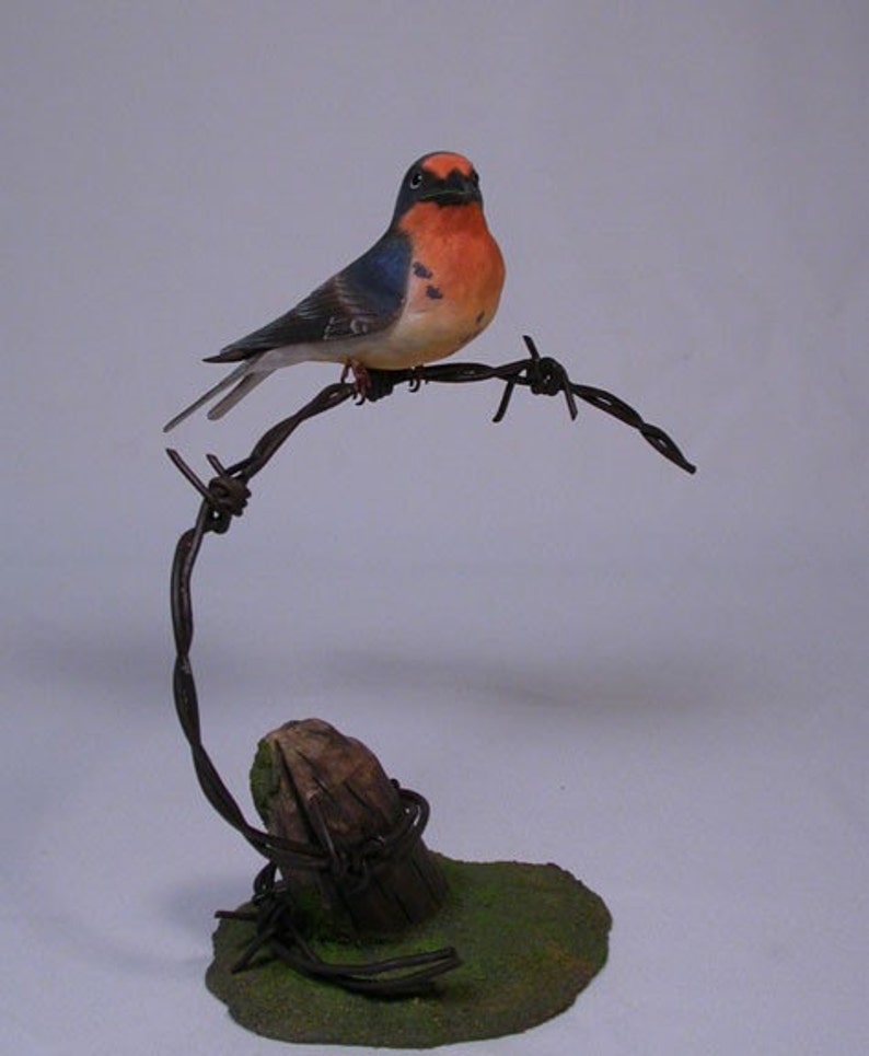 Barn Swallow Hand Carved Wooden Bird | Etsy