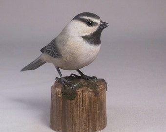 Tufted Titmouse Hand Carved and Hand Painted Wooden Bird | Etsy