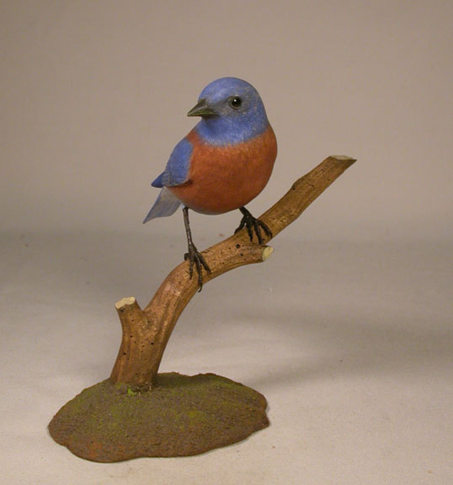 Western Bluebird Hand Carved Wooden Songbird - Etsy