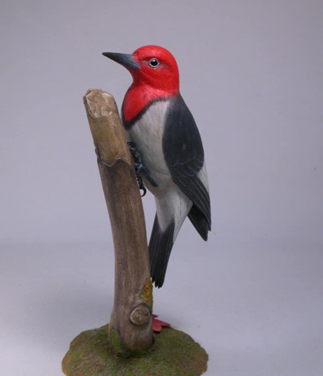 Red-headed Woodpecker Hand Carved Wooden Bird - Etsy